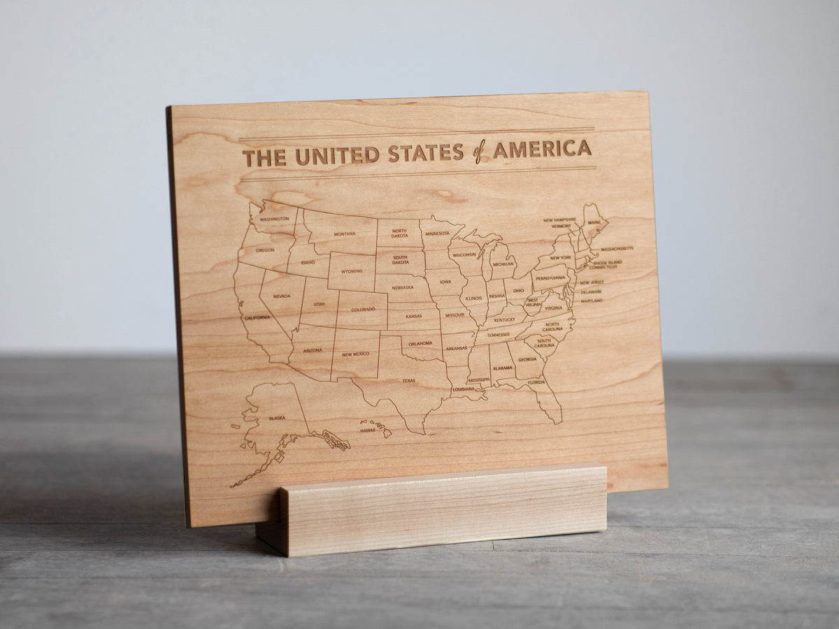 Wooden Map of the United States of America – Gladfolk